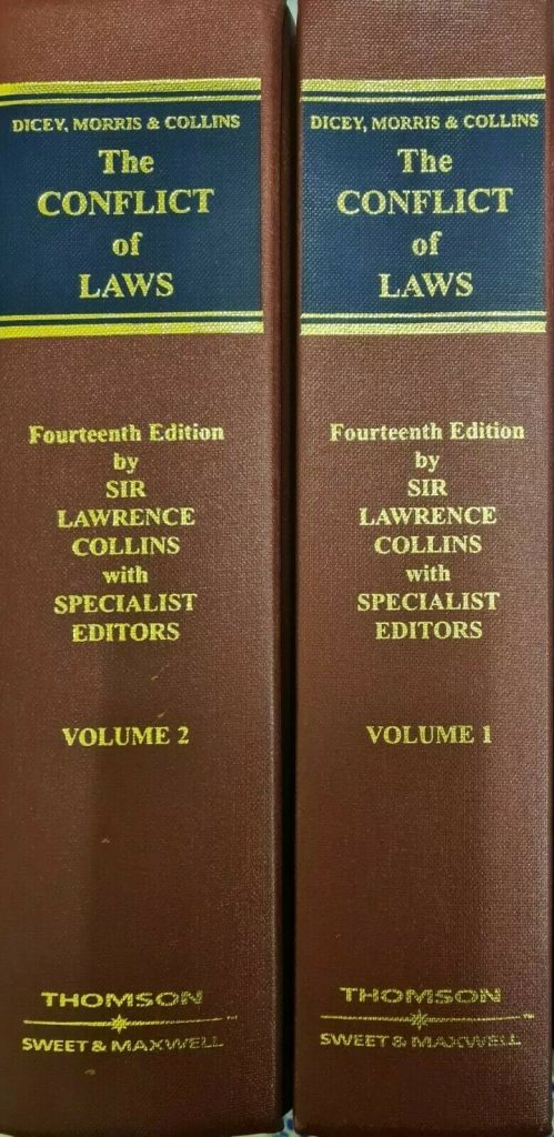 The Conflict Of Laws 14th Ed By Dicey, Morris & Collins - Law Book Sellers