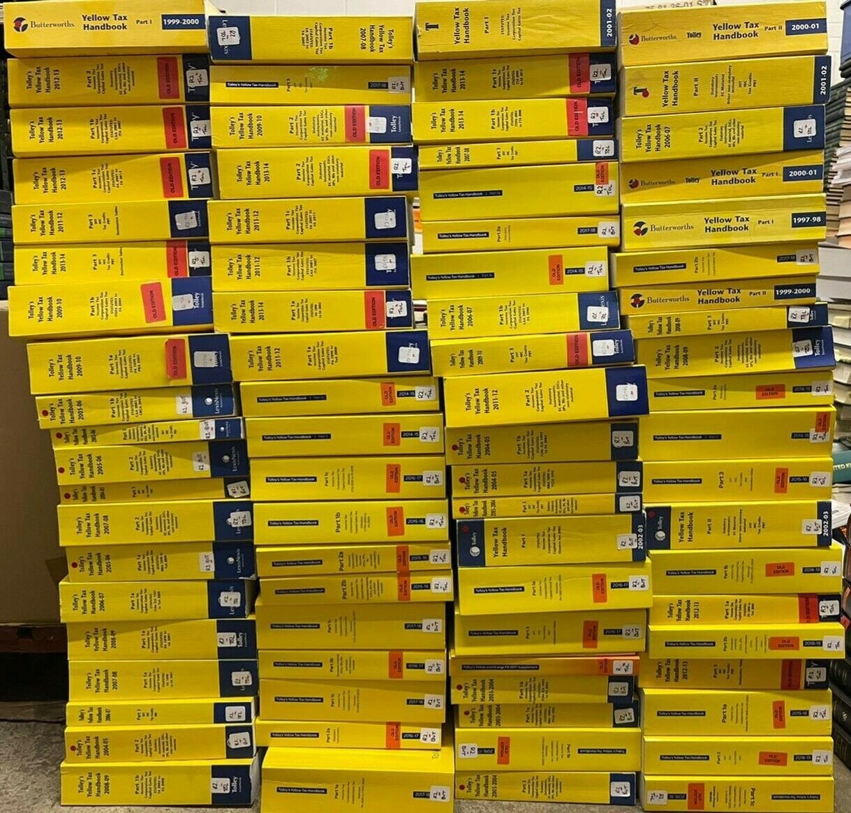 Tolley's Yellow Tax Handbook 1999 To 2019 - Law Book Sellers